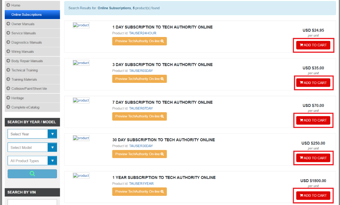 wiTECH 2.0 Knowledge Base - Comment acheter un abonnement TechAuthority – Garage indépendant